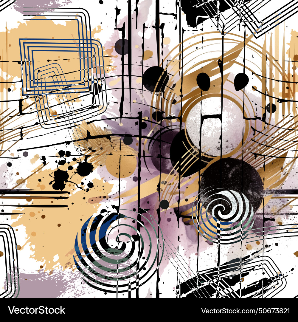 Hand drawn watercolor abstract shapes circles Vector Image