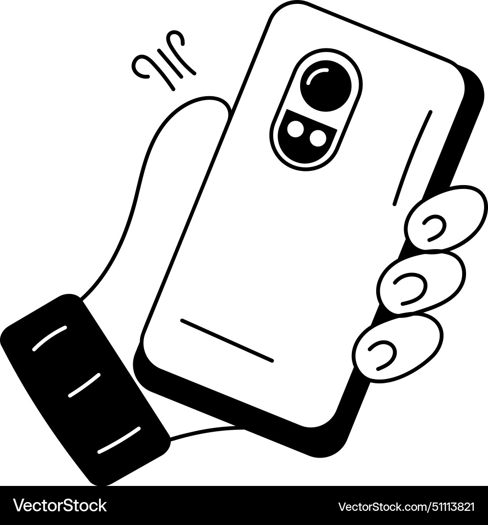 Mobile backside Royalty Free Vector Image - VectorStock