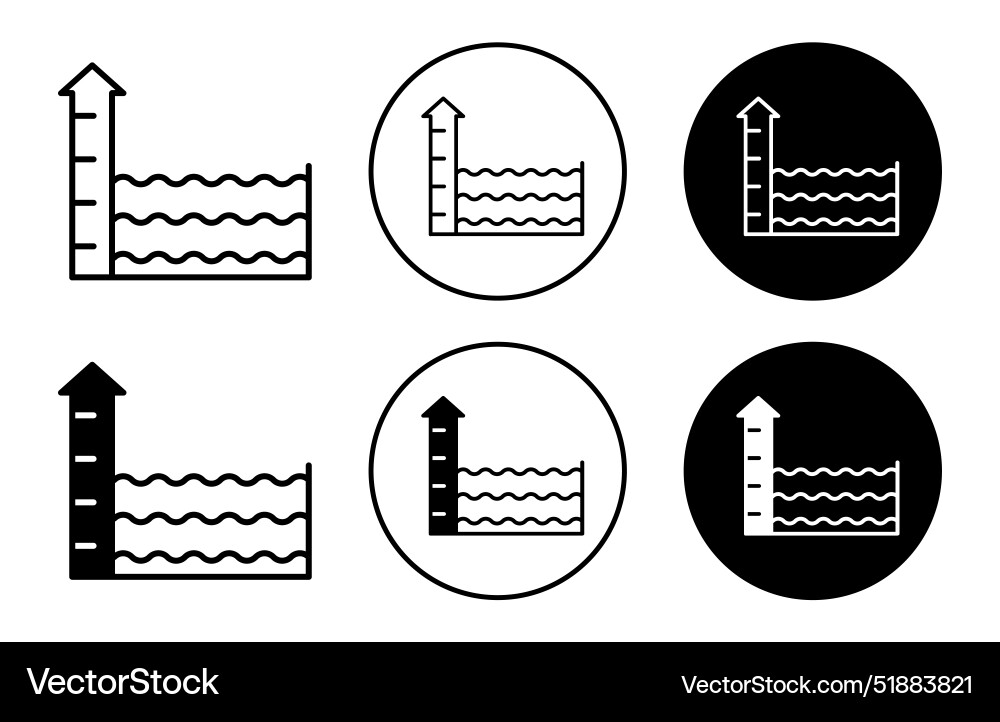 Sea level icon Royalty Free Vector Image - VectorStock