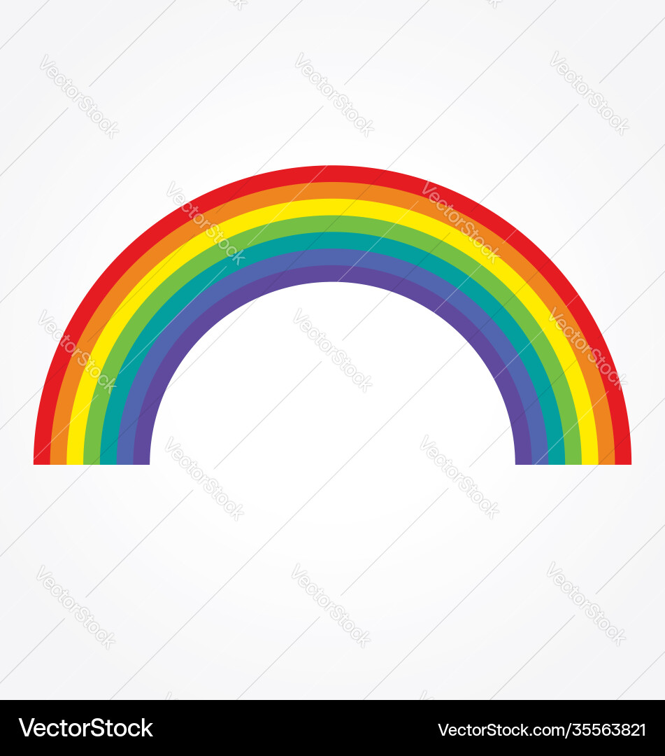 Simple classic rainbow Royalty Free Vector Image