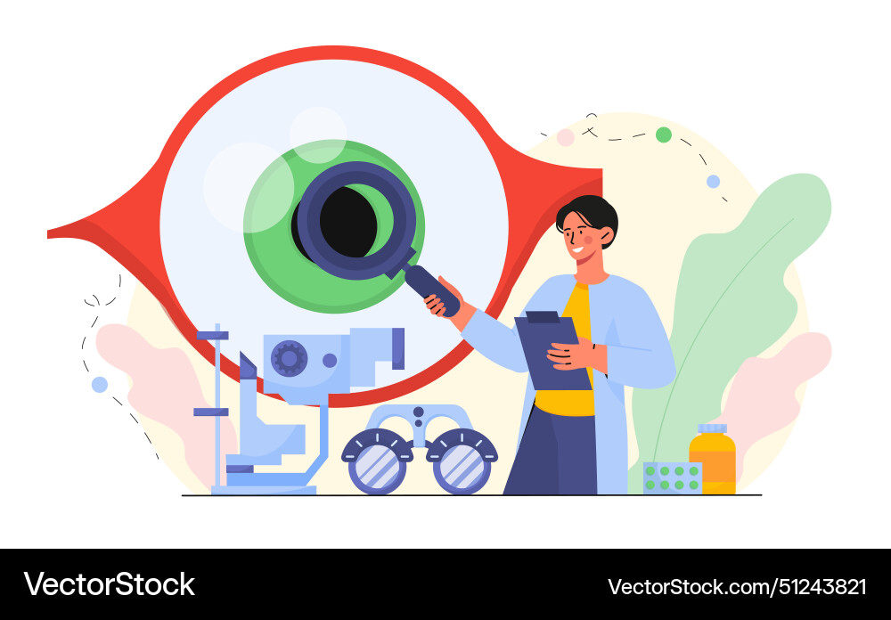 Vision test concept Royalty Free Vector Image - VectorStock
