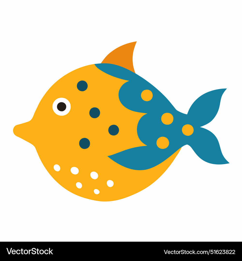 Boxfish fish knocks icon Royalty Free Vector Image