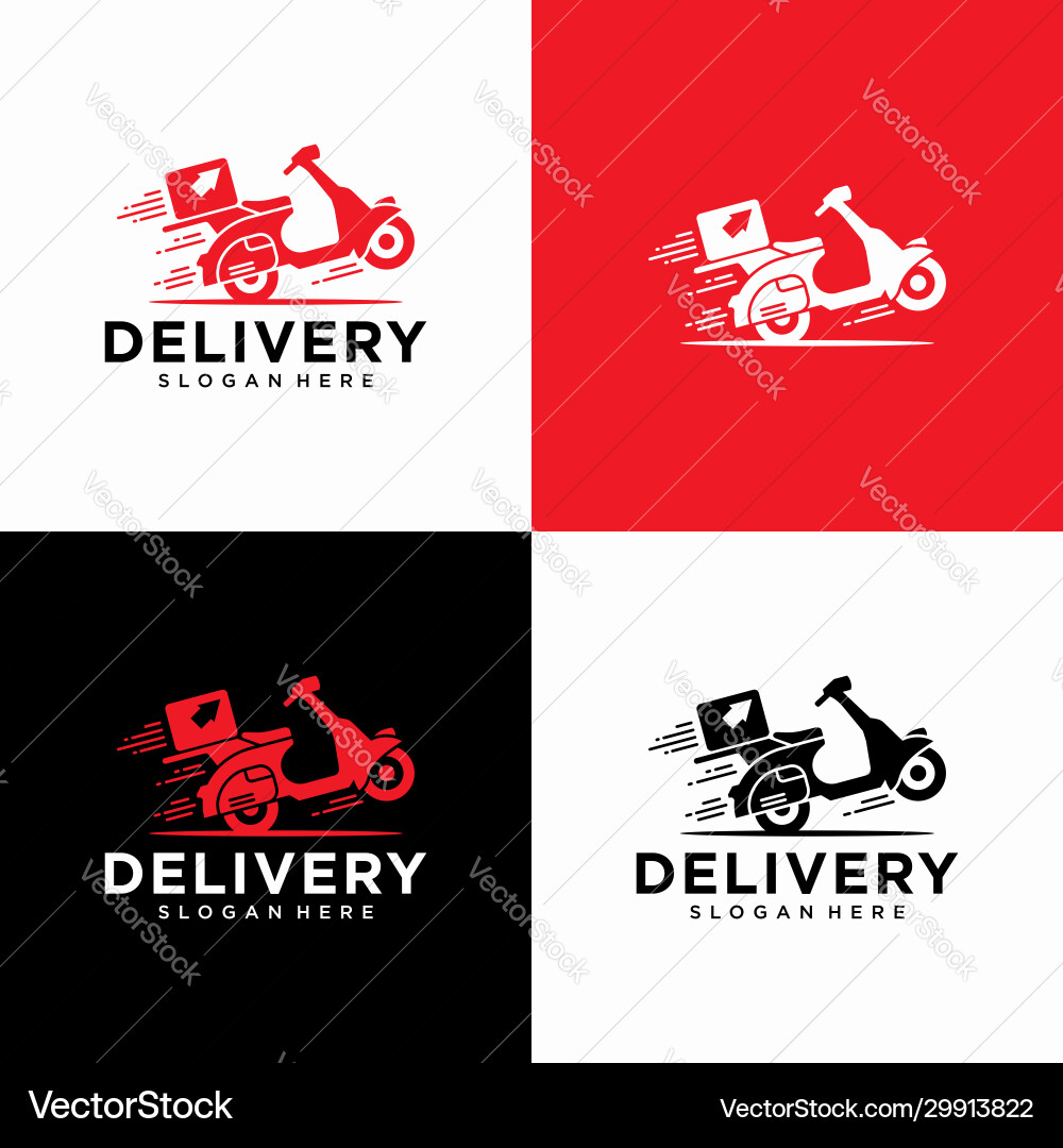 Delivery logo design template Royalty Free Vector Image