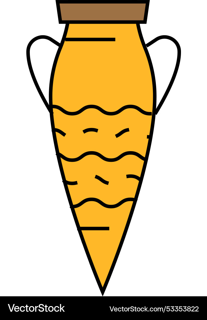 Earthenware amphora icon color Royalty Free Vector Image