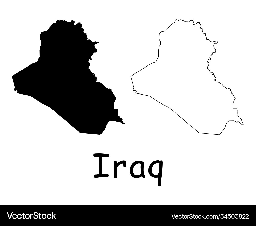 Iraq map Royalty Free Vector Image - VectorStock