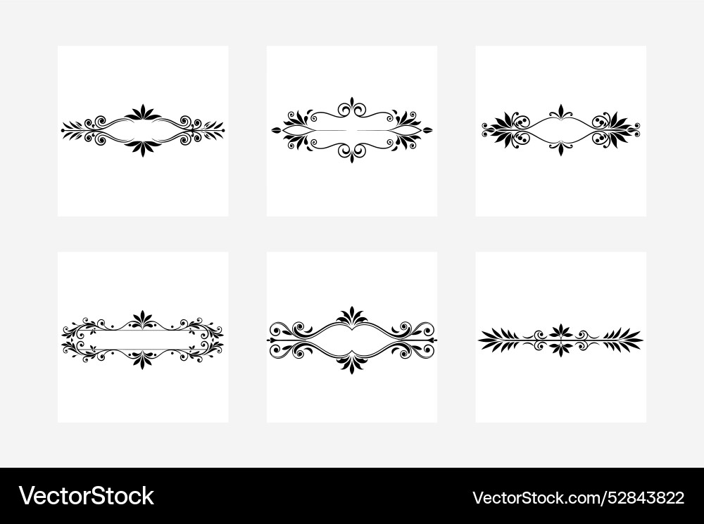 Ornamental dividers and borders design Royalty Free Vector