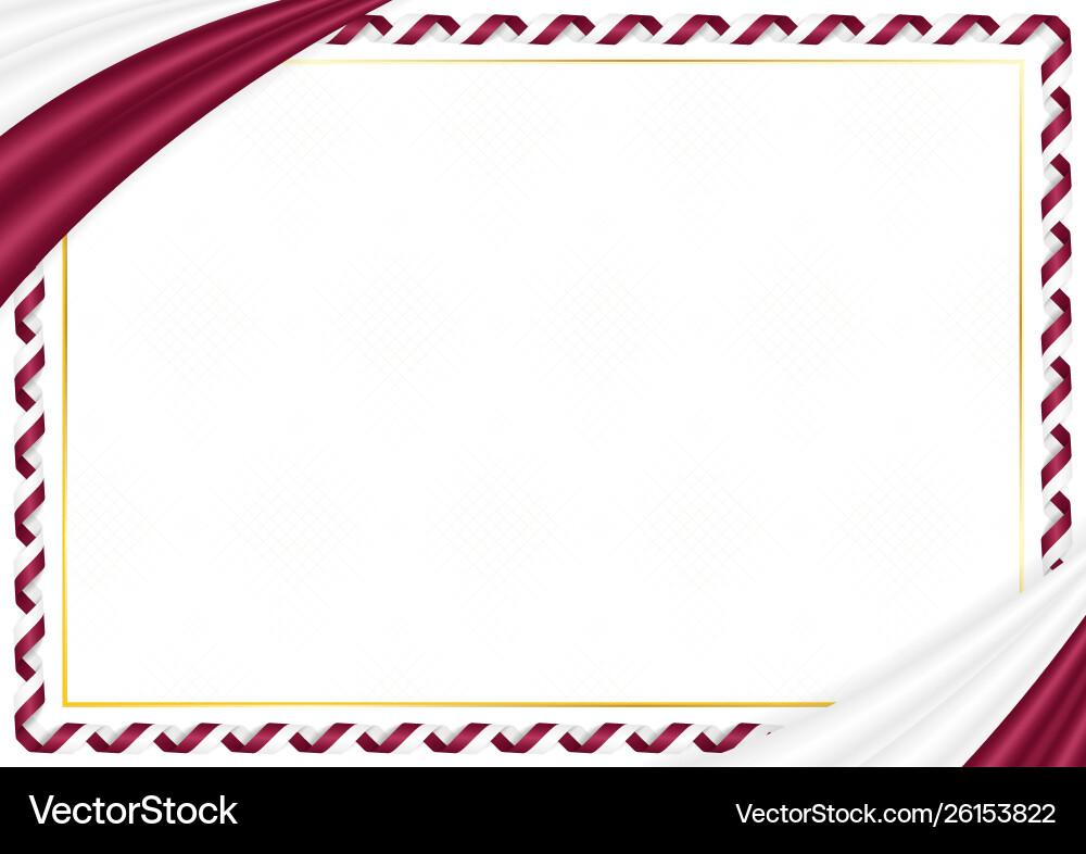 Qatar National Color Border Royalty Free Vector Image