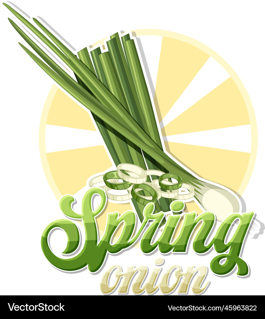 Spring onion cartoon icon Royalty Free Vector Image