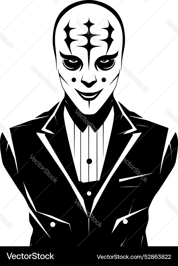 Twisted terror psycho killer logo sinister shadow Vector Image