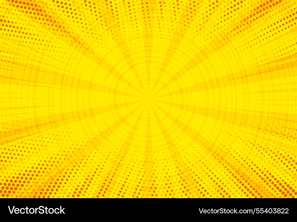 Yellow Pop Art Comic Background Royalty Free Vector Image