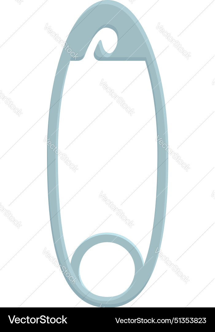 Baby blue safety pin Royalty Free Vector Image