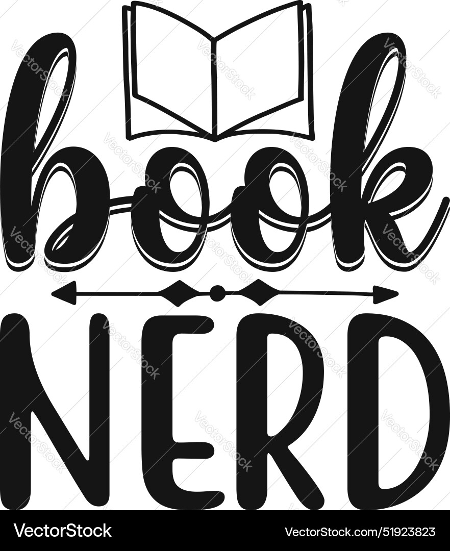 Book nerd svg reading librarian Royalty Free Vector Image