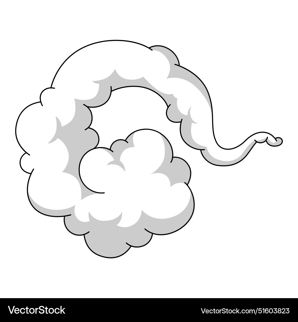 Cartoon of smoke comic image Royalty Free Vector Image