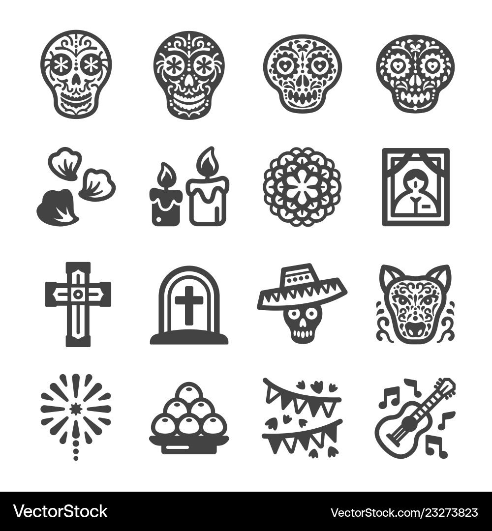 Day of the dead icon Royalty Free Vector Image