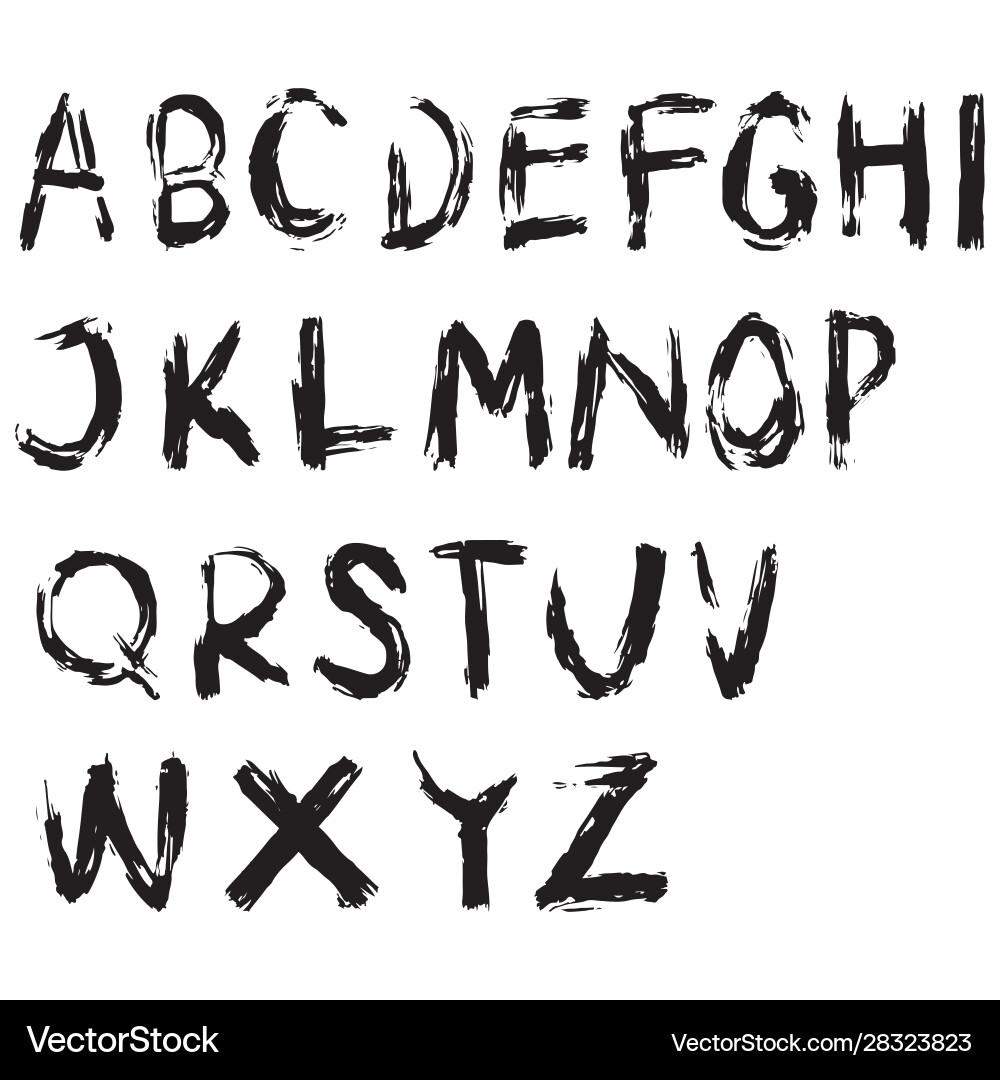 Element design hand drawn doodle font black Vector Image