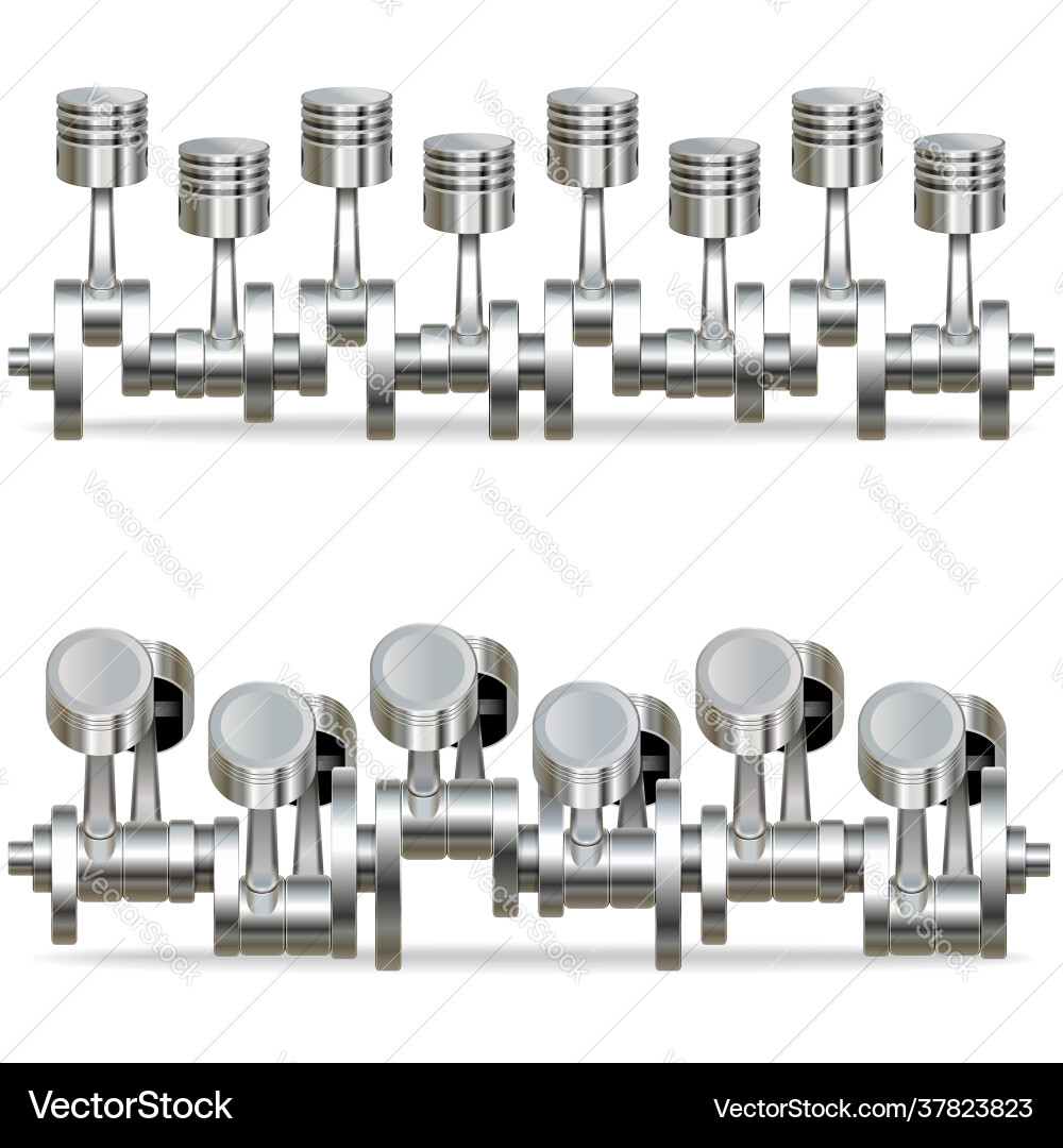 Engine pistons rows Royalty Free Vector Image - VectorStock