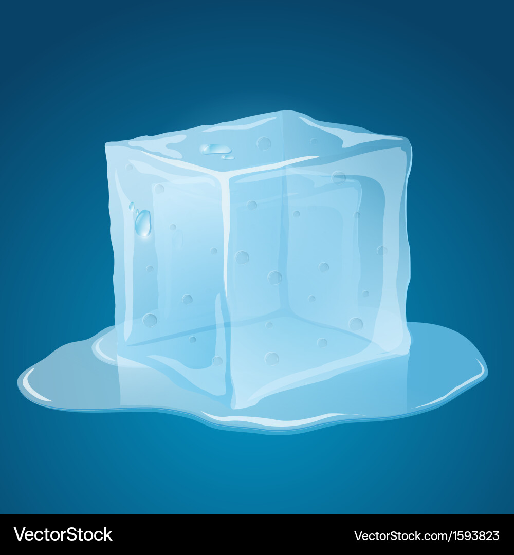 Ice cube Royalty Free Vector Image - VectorStock