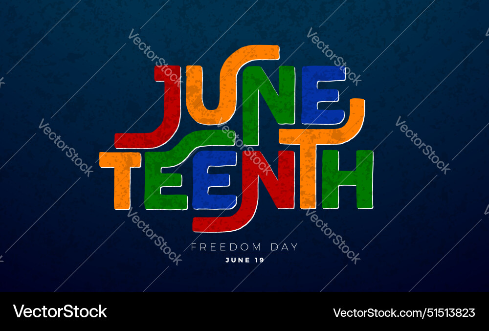 Juneteenth freedom day design african american Vector Image
