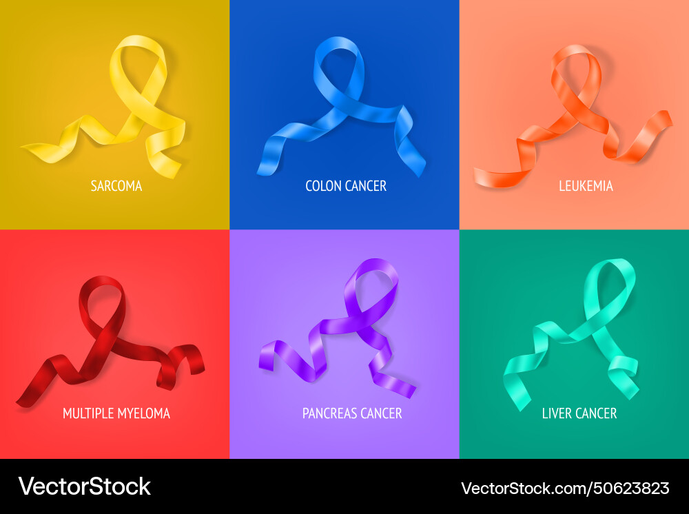 Ribbon cancer symbol concept Royalty Free Vector Image