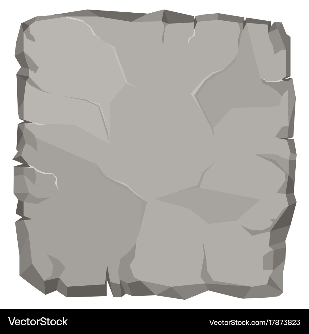 Stone rock cartoon broken boulder Royalty Free Vector Image