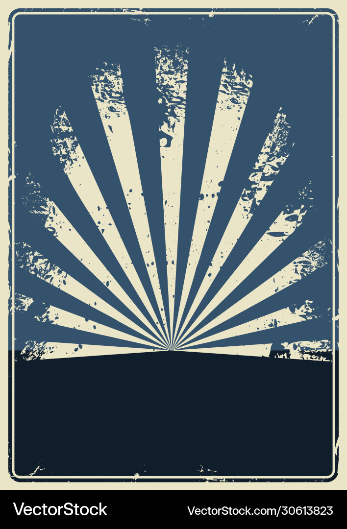 Vintage Radial Sunburst Template Royalty Free Vector Image