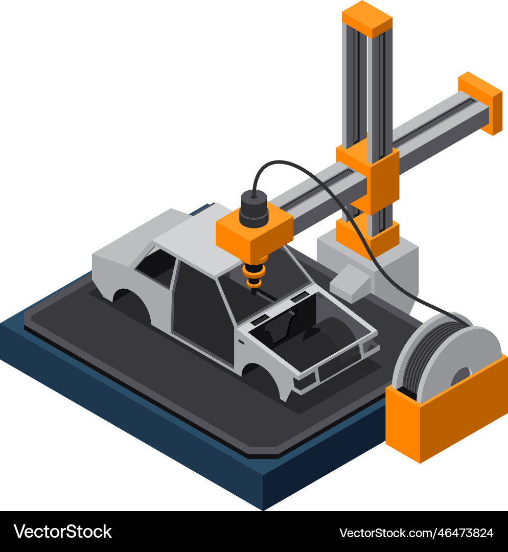 3d printing industry icon Royalty Free Vector Image