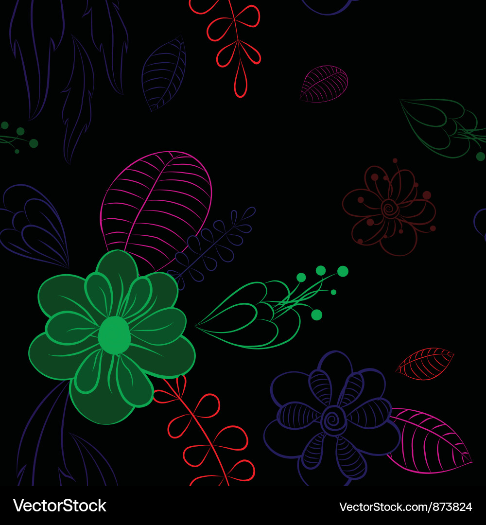 Abstract seamless floral background Royalty Free Vector
