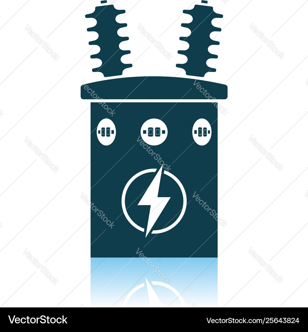 Electric transformer icon Royalty Free Vector Image