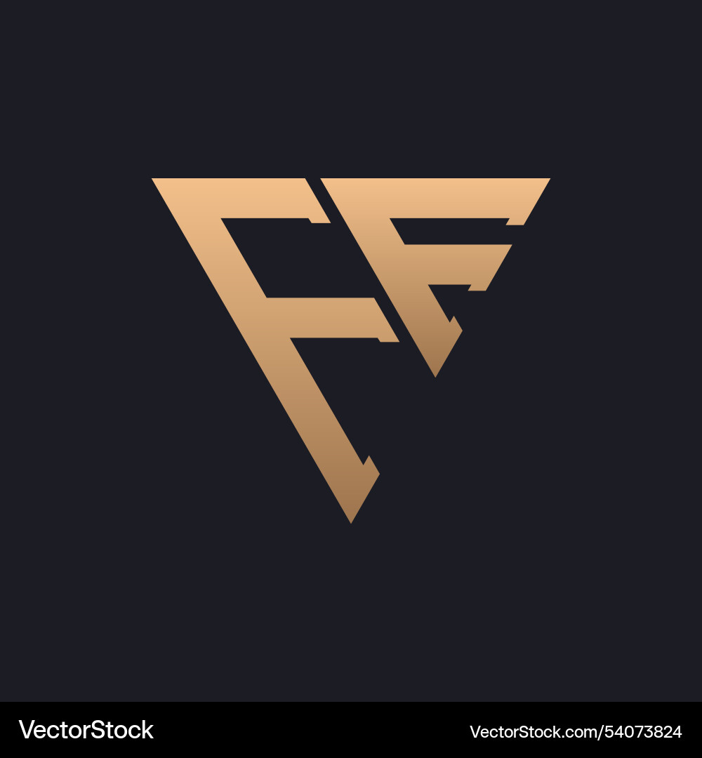 Ff logo design modern minimal elegant and luxury Vector Image