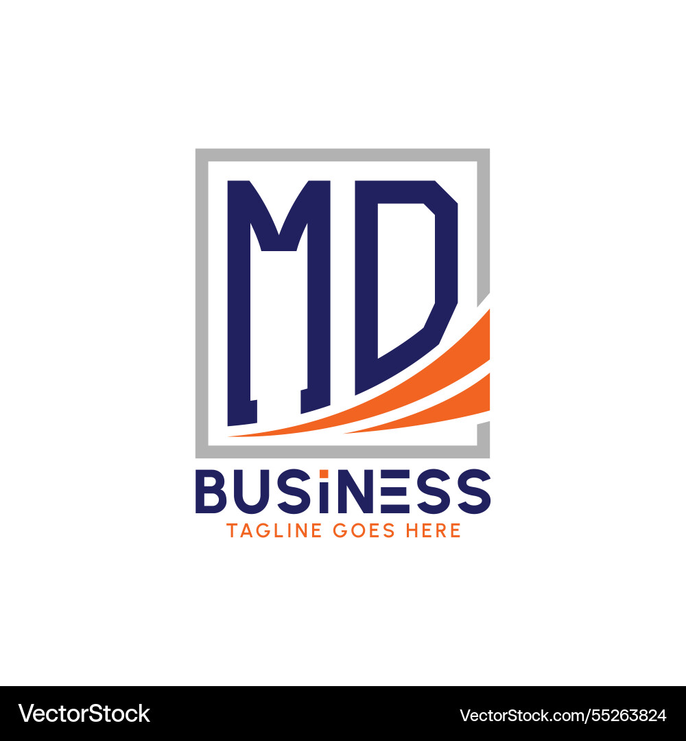 Letter md business logo modern Royalty Free Vector Image