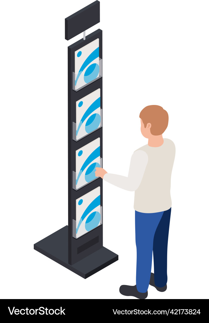 Modern exhibition stand Royalty Free Vector Image