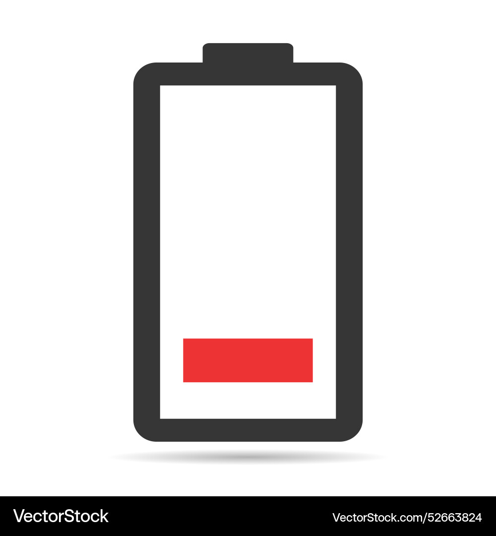 Power technology shadow icon battery web shape Vector Image