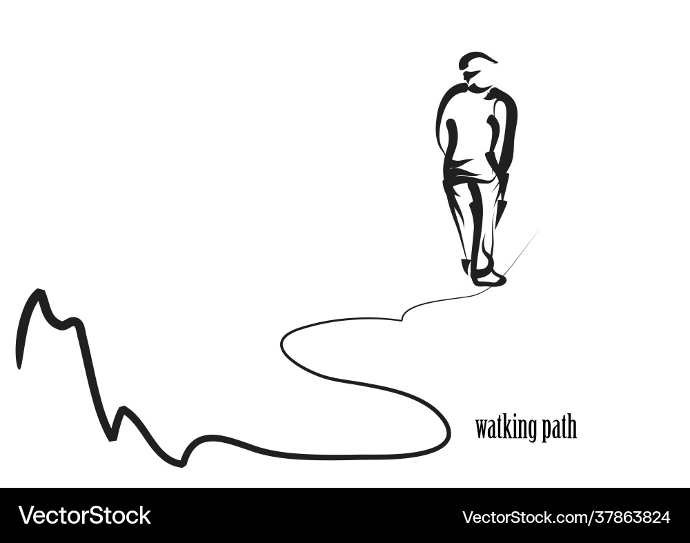 Walking path Royalty Free Vector Image - VectorStock