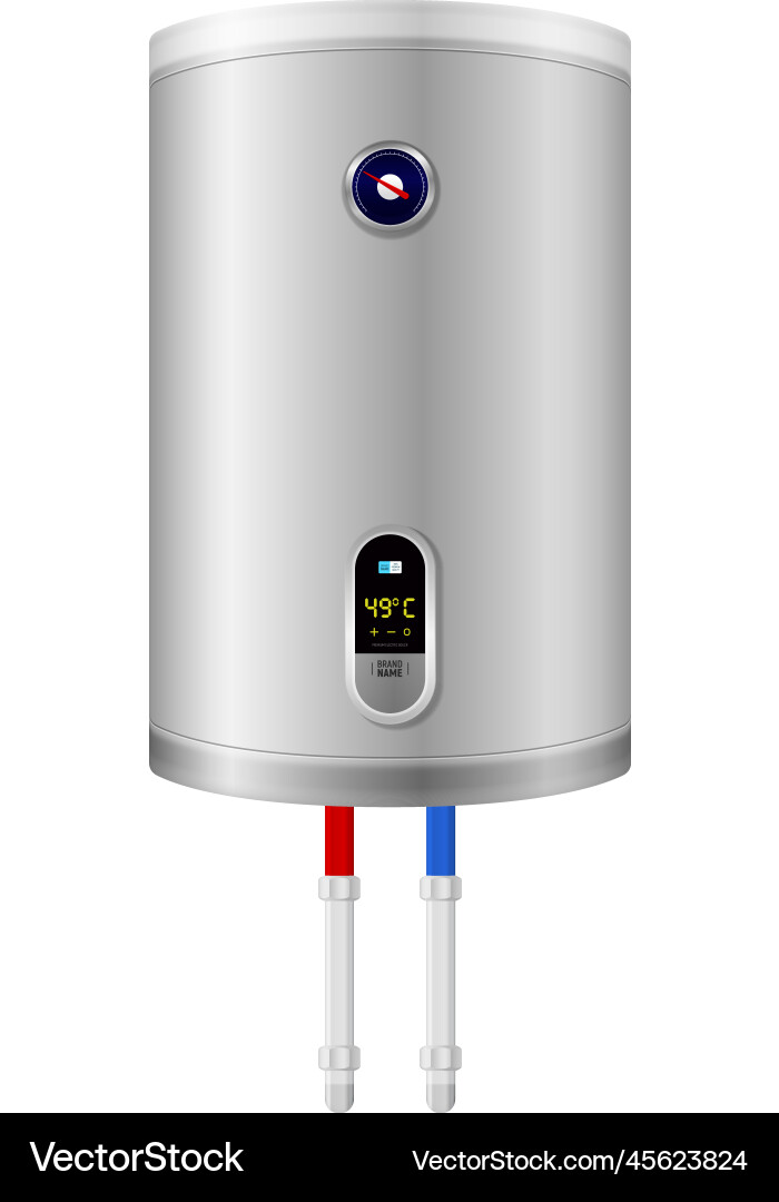Water heater boiler composition Royalty Free Vector Image