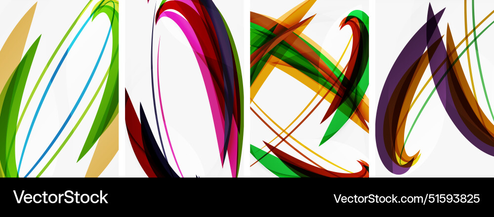 Abstract colorful wave posters for wallpaper Vector Image