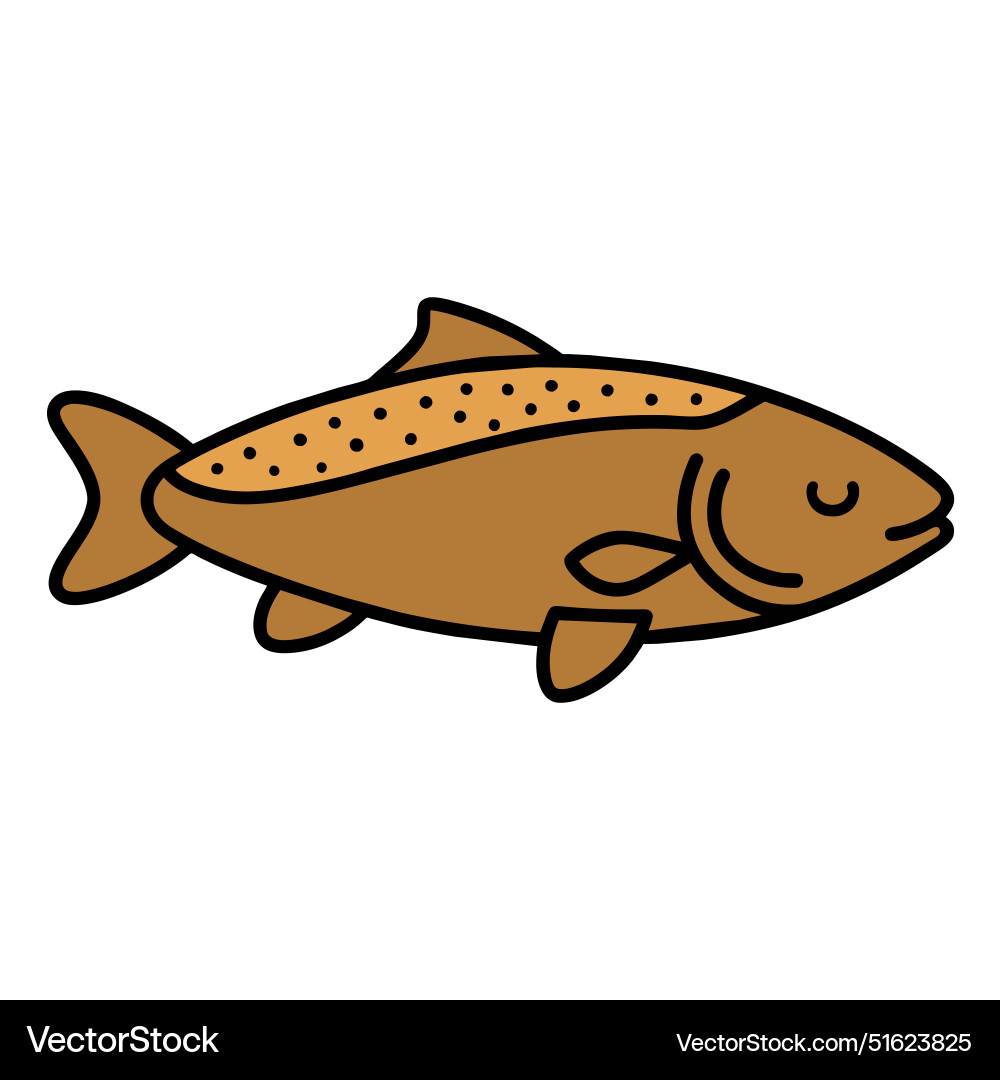 Boxfish fish lies icon Royalty Free Vector Image
