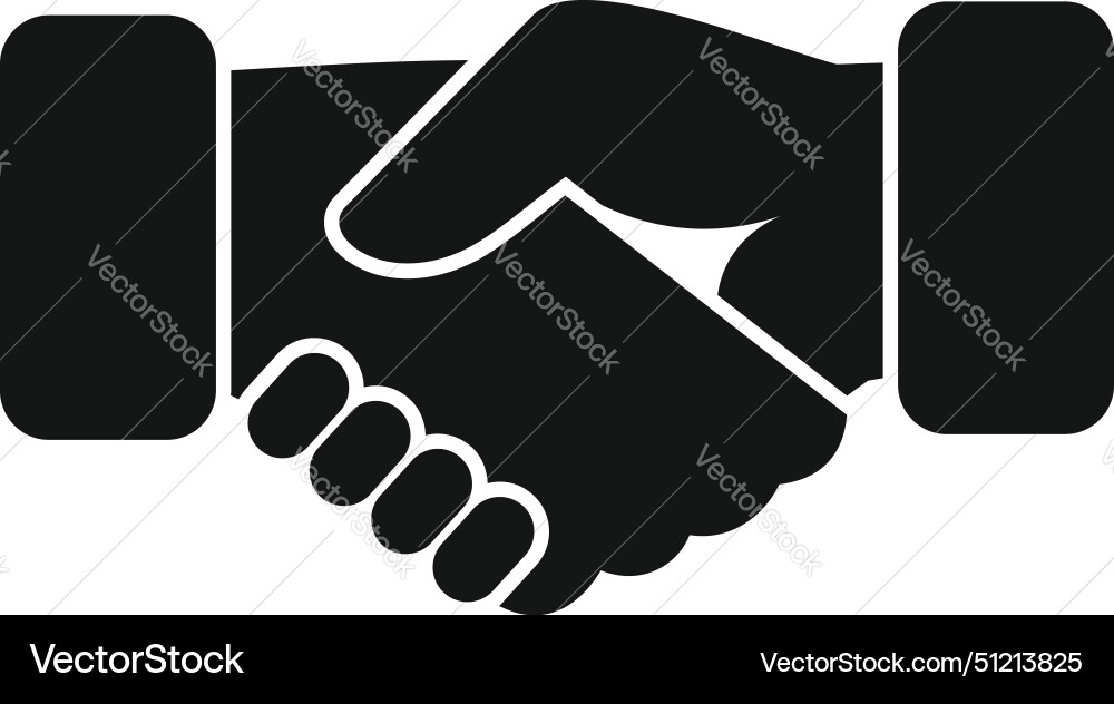 Business handshake icon simple Royalty Free Vector Image