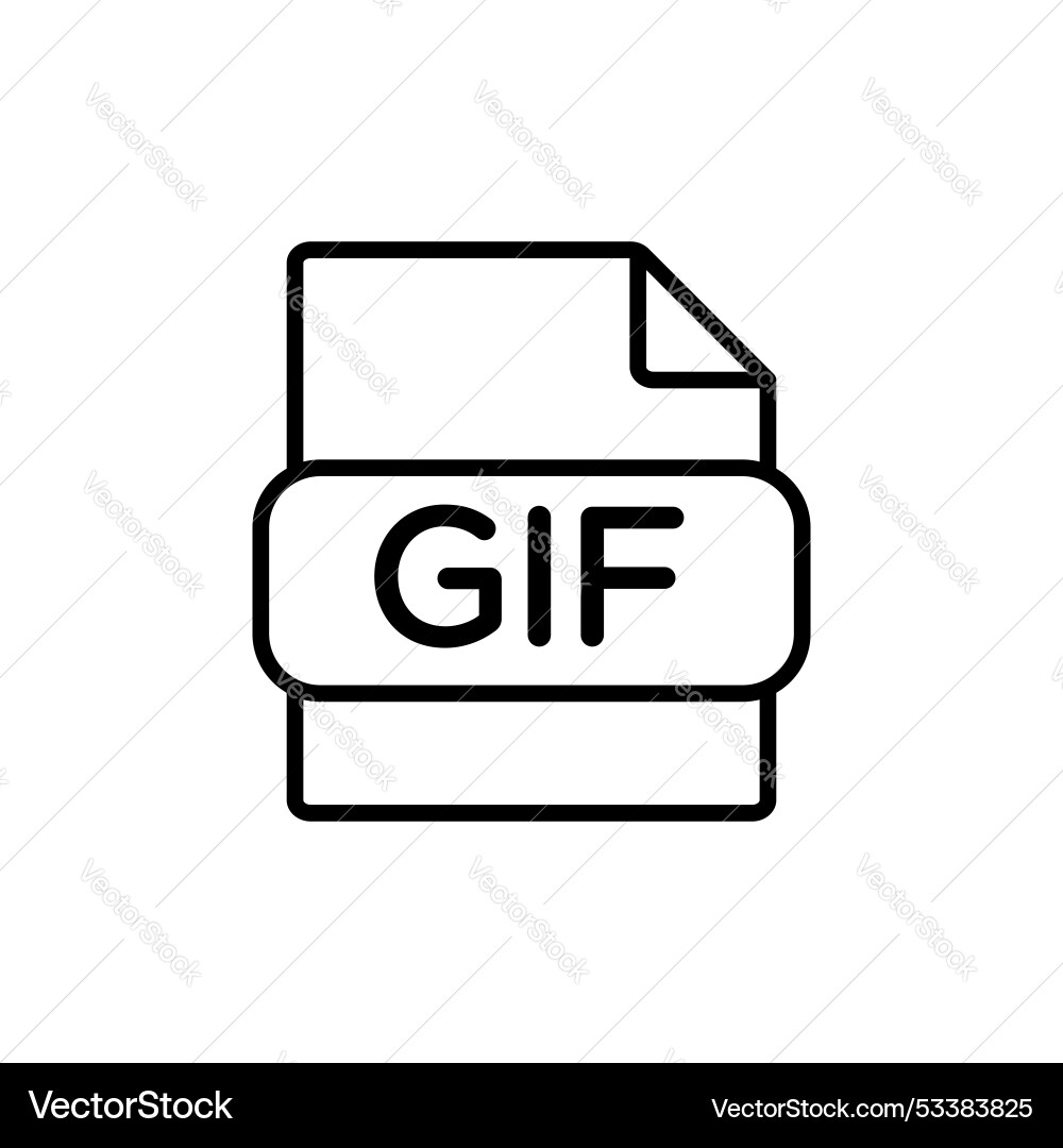 Gif icon set animated format symbol Royalty Free Vector