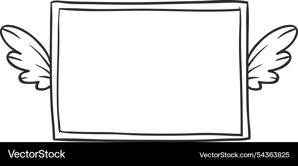 Hand drawn cartoon of a simple frame Royalty Free Vector