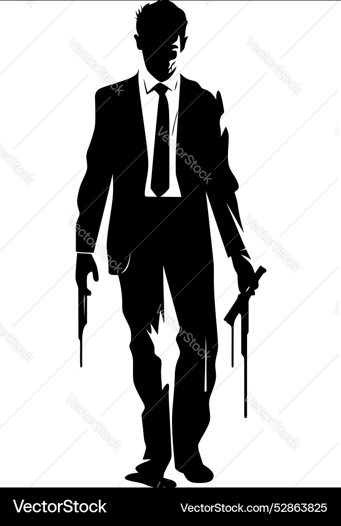 Nightmarish nemesis killer emblem design morbid Vector Image