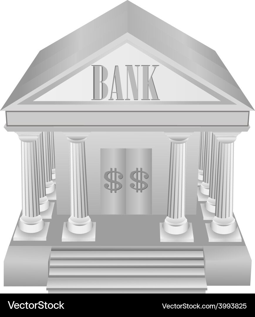 Silver bank icon Royalty Free Vector Image - VectorStock