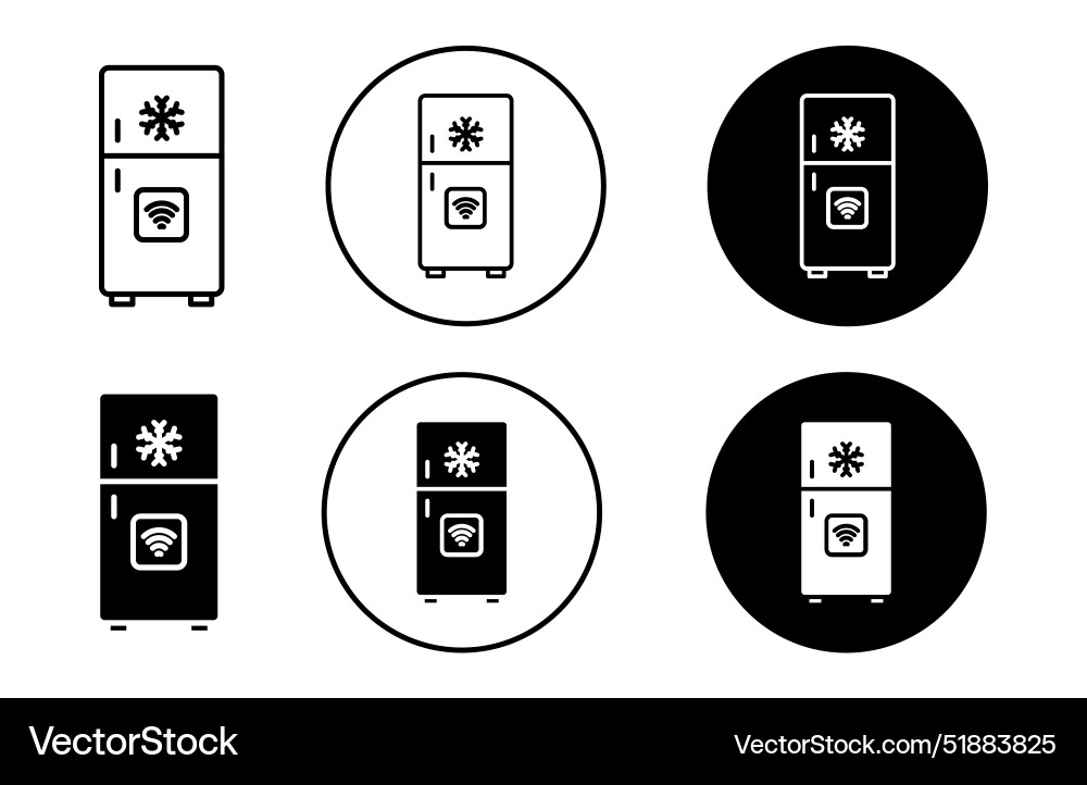 Smart fridge icon Royalty Free Vector Image - VectorStock