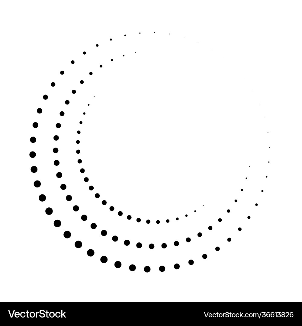 Dot circle pattern halftone circular burst Vector Image