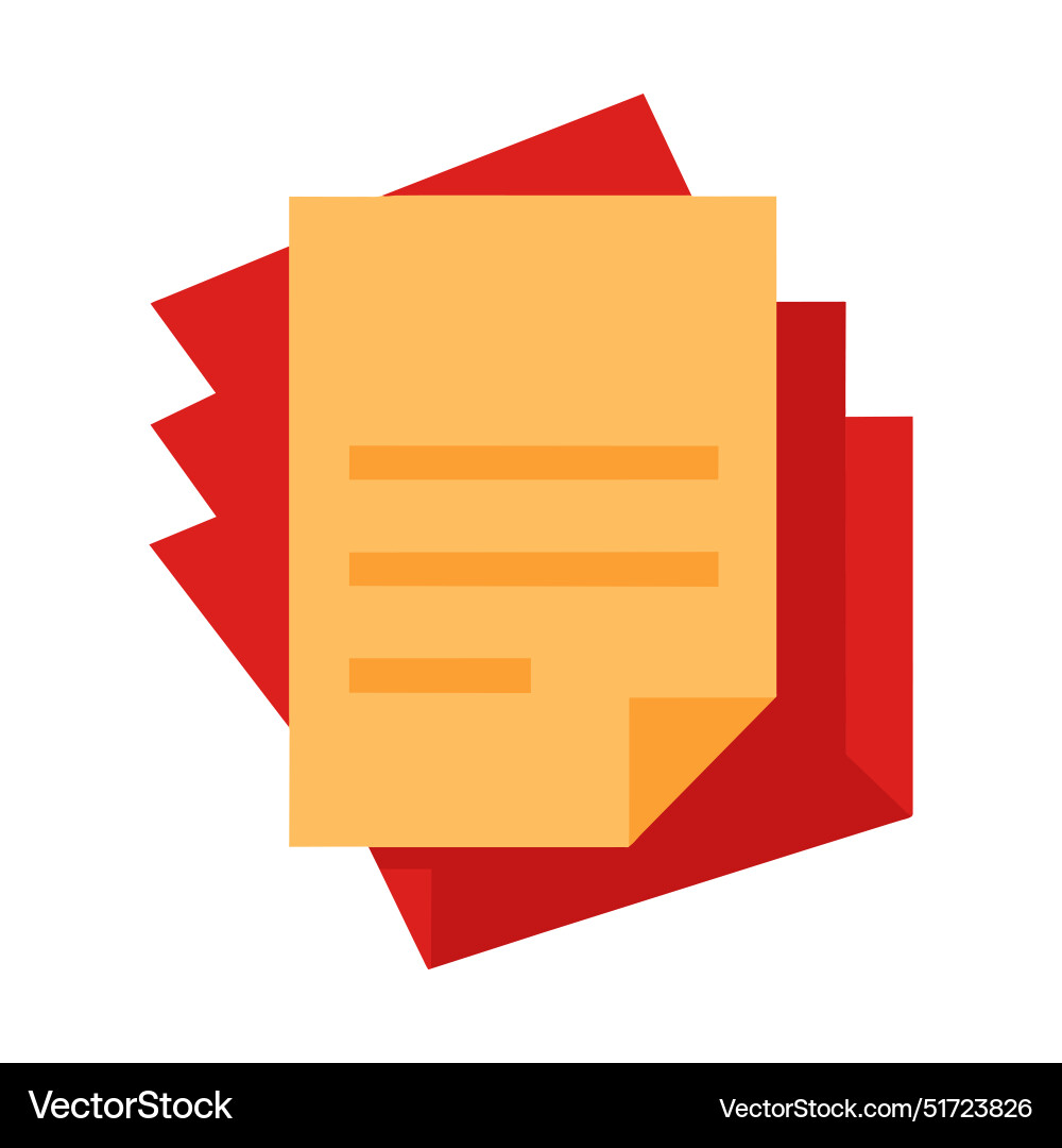 Duplicate paper flat on white background Vector Image