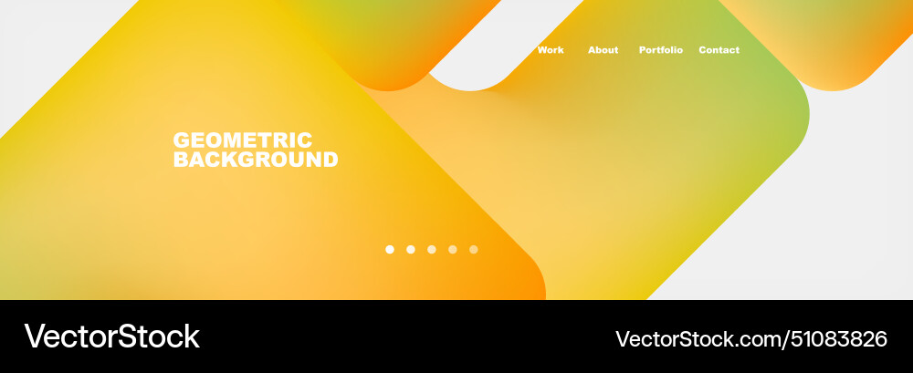 Geometric background in yellow and green gradient Vector Image