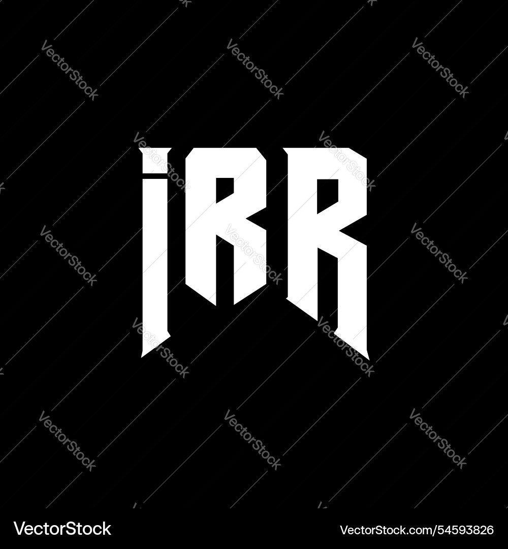 Irr letter logo design for technology company Vector Image
