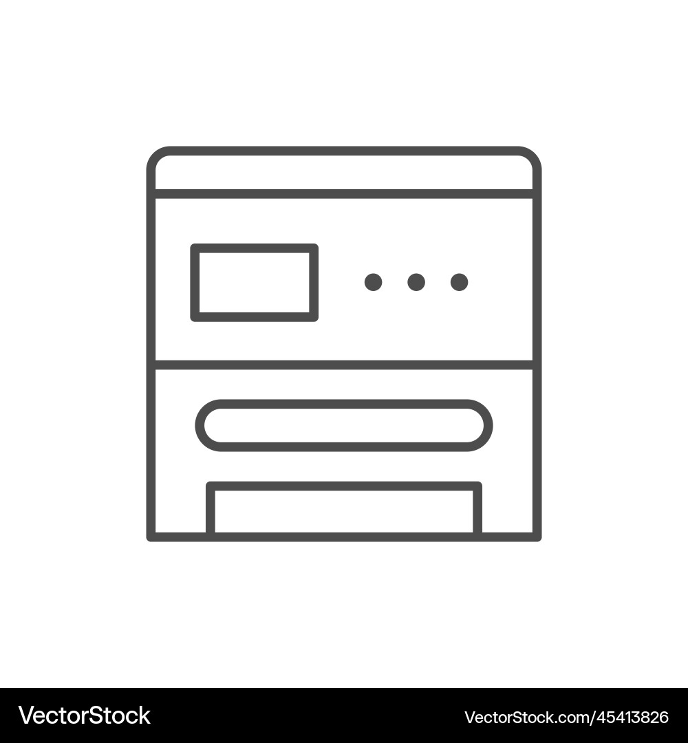 Multifunction peripheral line outline icon Vector Image