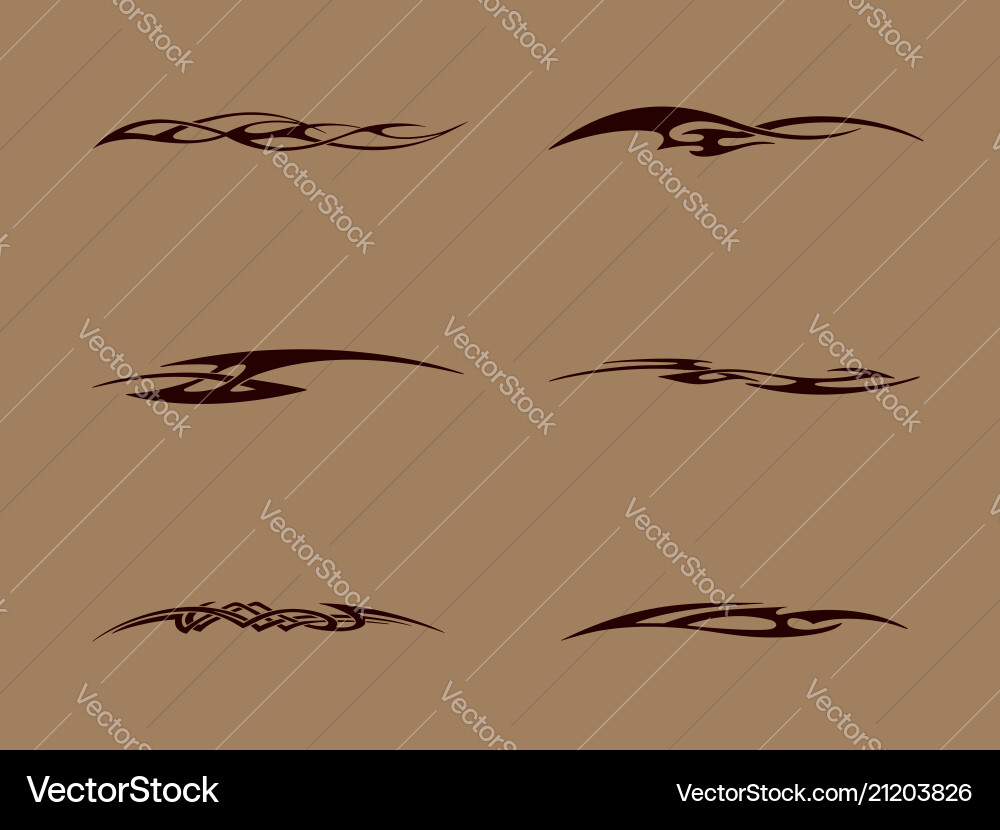 Tribal Racing Decals & Stickers Royalty Free Vector