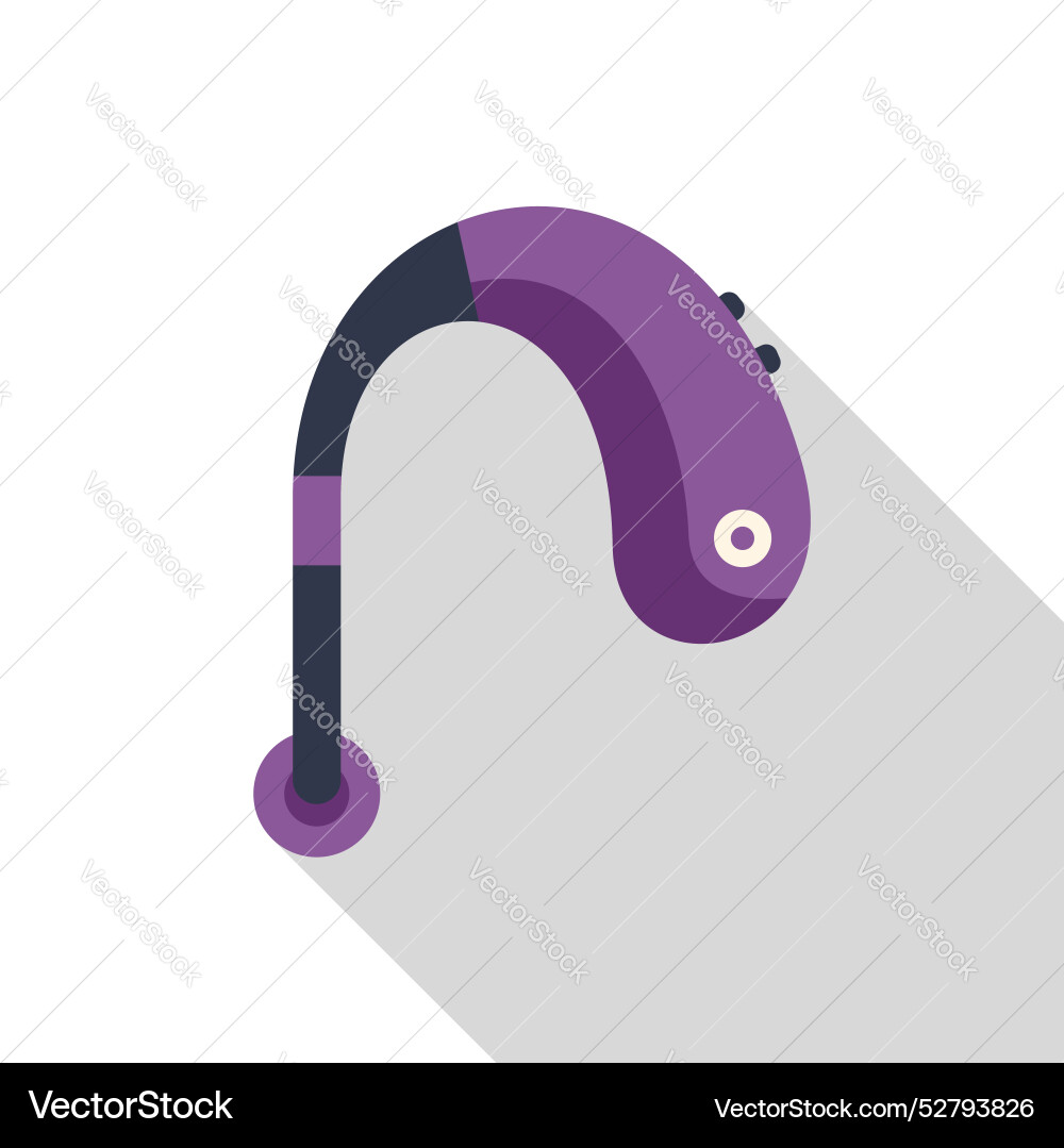 Wireless headset casting long shadow on white Vector Image