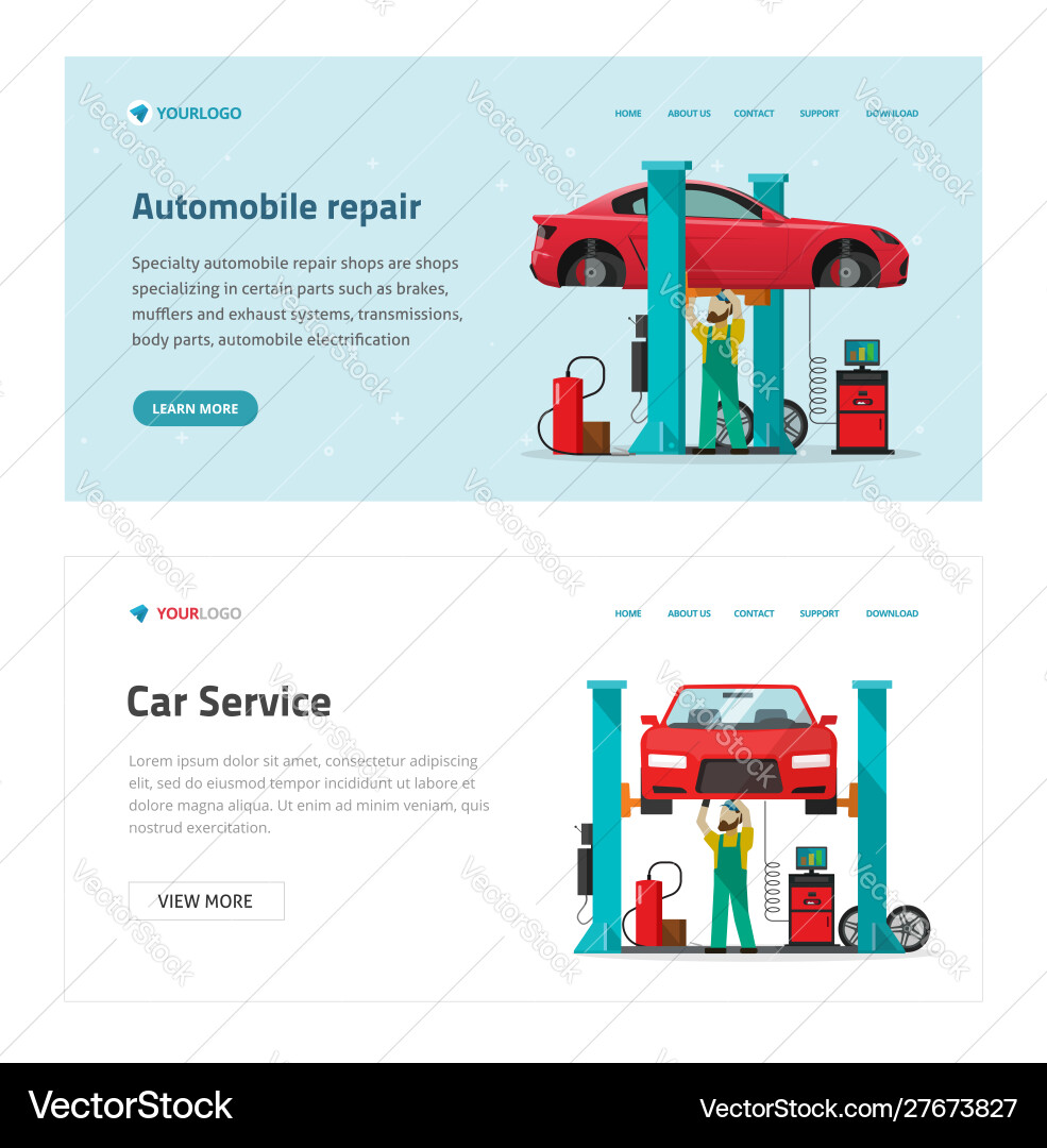 Automobile repair garage service web site template